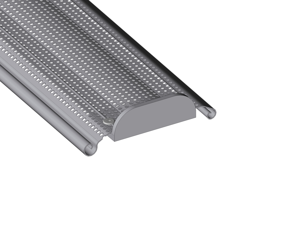 Lame Laquée Gris Anthracite Micro-perforée 8/10°, pas de 110 avec ...