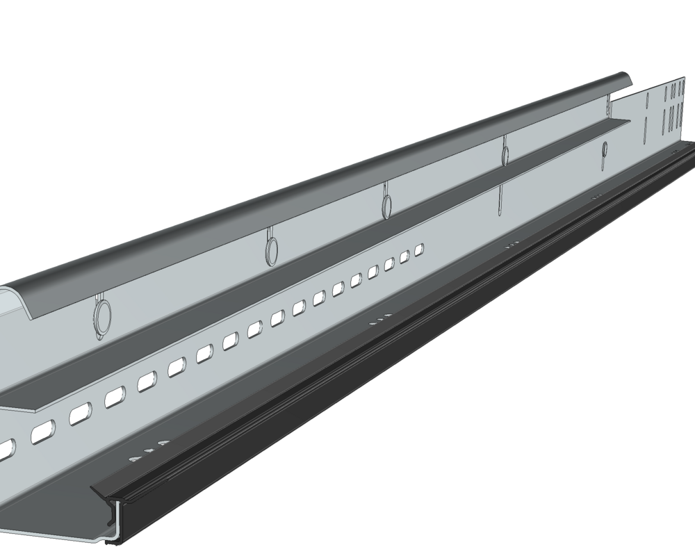 Kit Rails Verticaux RE100 RT200 avec Joint - HP