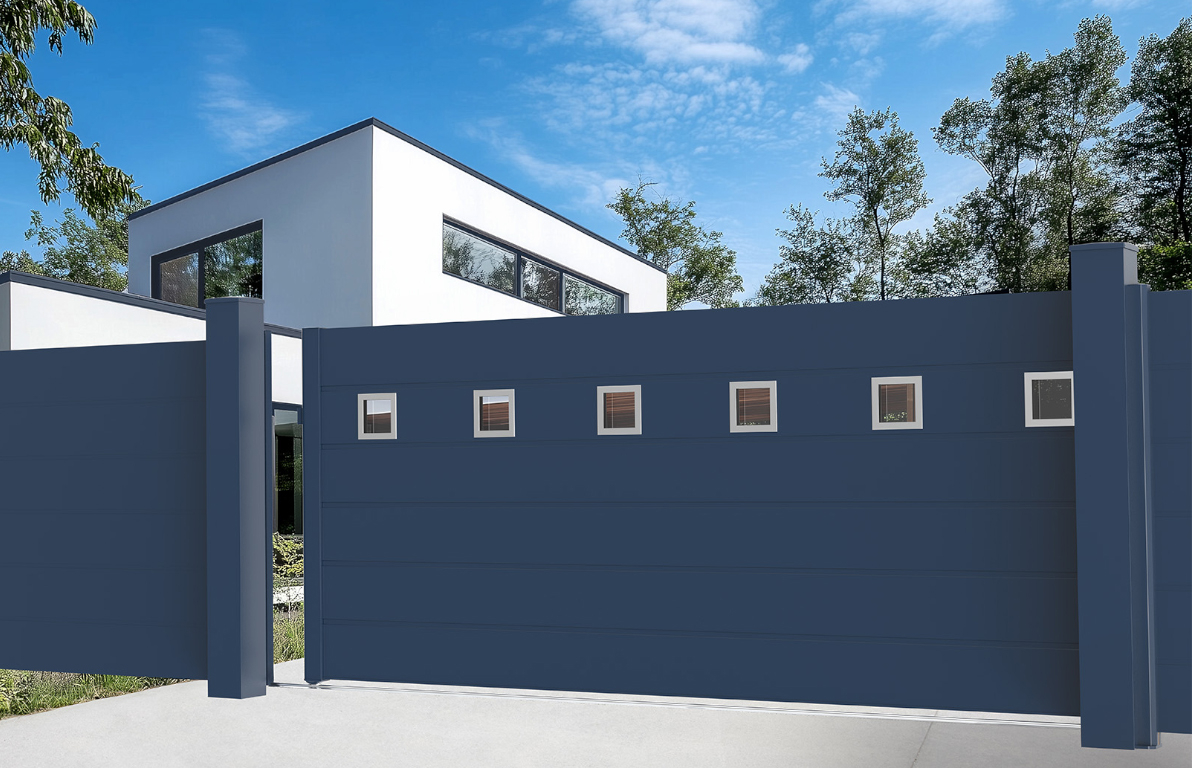 OBLO HORIZONTAL aluminium gate - A gateway to new horizons | La Toulousaine